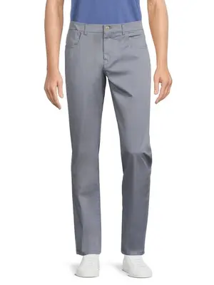 Canali Stretch-cotton Five-pocket Trousers