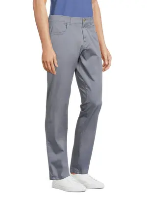Canali Stretch-cotton Five-pocket Trousers