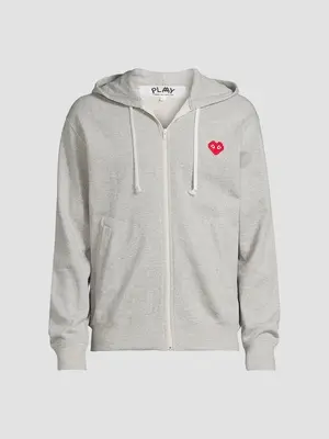 Play Comme Des Garcon Invader Heart Cotton Hoodie