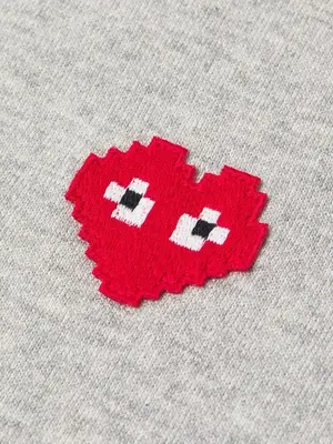 Play Comme Des Garcon Invader Heart Cotton Hoodie
