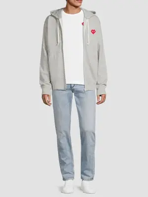 Play Comme Des Garcon Invader Heart Cotton Hoodie