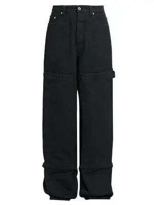 Off-White Men's Denim Relaxed-Fit Carpenter Pants - Black  - Black