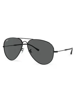 Ray-ban Rb3825 62mm Old Aviator Sunglasses Black Dark Grey
