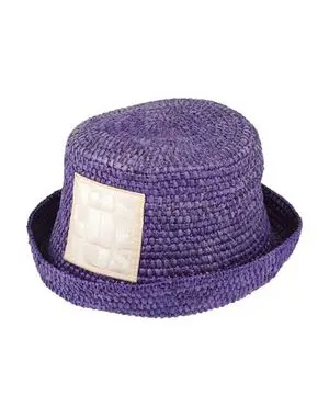 Jacquemus Raffia Sun Hat - Purple