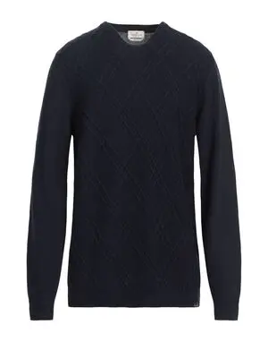 BROOKSFIELD Knitted Crewneck Sweater - Blue