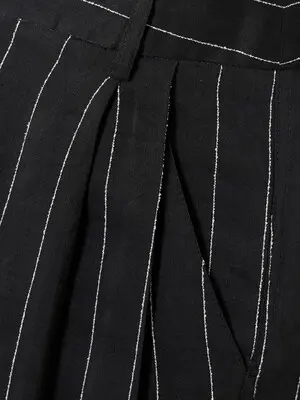 Loulou De Saison Enyo Pinstriped Wide-leg Pants