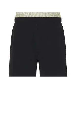 Bottega Veneta Tech Double Layer Swim Short - Black