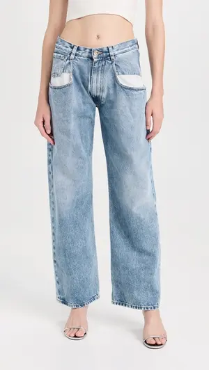 MAISON MARGIELA Straight Jeans With Contrast Pockets