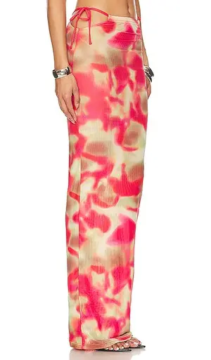 BY.DYLN Maddi Maxi Skirt - Red Print