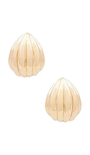 8 Other Reasons Shell Hoop Earrings - Gold