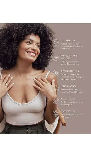 NOOD No-show Reusable Round Nipple Covers 3 Inch In Nude - No. 3