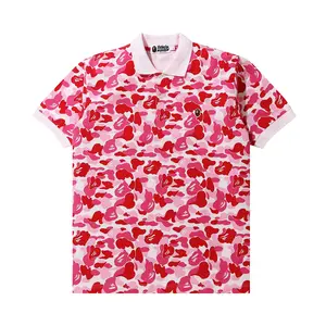 A BATHING APE Abc Camo One Point Polo 'pink' Pink