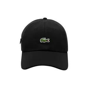 Supreme X Lacoste Pique 6 Panel Cap - Black