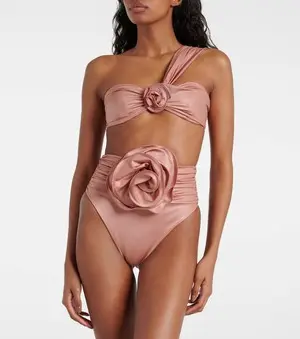 Magda Butrym Floral-appliqué Bikini Top