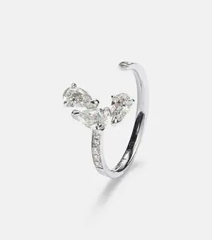 REPOSSI Serti Sur Vide 18kt White Gold Diamond Ring - Silver