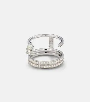 REPOSSI Serti Sur Vide Diamond Ring - Silver