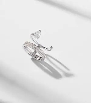 REPOSSI Serti Sur Vide Diamond Ring - Silver