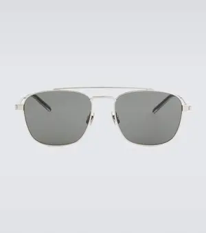 Saint Laurent Sl 665 Aviator Sunglasses - Silver