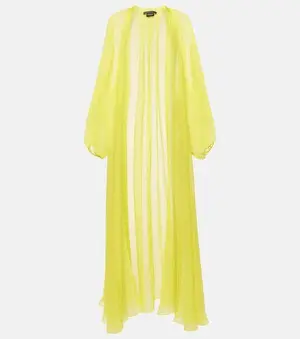 Max Mara Medicea Silk Chiffon Duster Coat