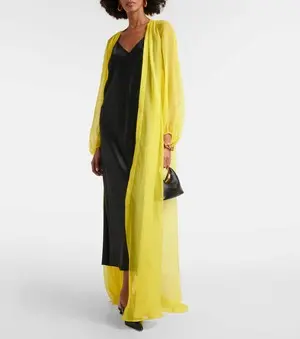 Max Mara Medicea Silk Chiffon Duster Coat