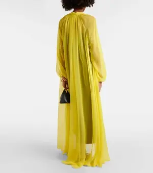 Max Mara Medicea Silk Chiffon Duster Coat
