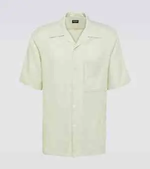Zegna Linen Bowling Shirt