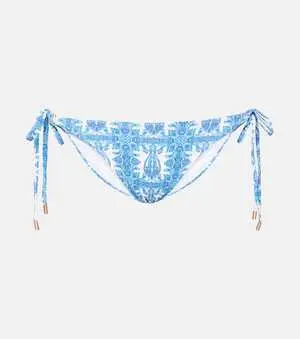 Melissa Odabash Cancun Printed Bikini Bottom - Blue