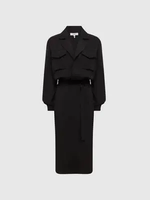 REISS Gail Safari Midi Dress
