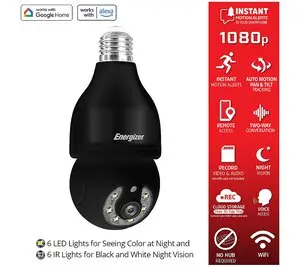 ENERGIZER Smart Light Bulb Cam, 4 Smart Plugs, Surge Protector