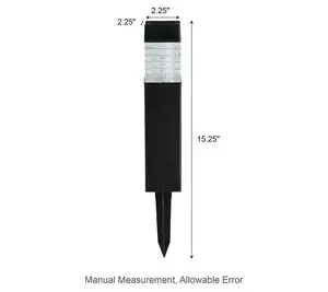 GLITZHOME 15' S/6 Solar Powered Texture Pathway Stake Lights