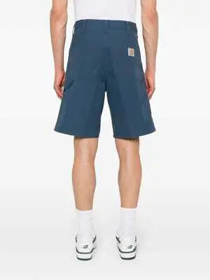 Carhartt Work In Progress Double Knee Cotton Canvas Shorts - Blue