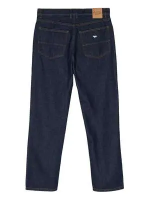 Maison Kitsuné Mid-rise Straight-leg Trousers