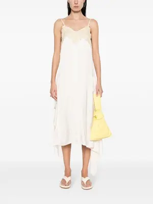 Plan C Floral-lace Satin Slip Dress