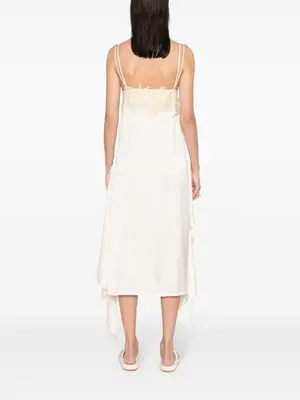 Plan C Floral-lace Satin Slip Dress