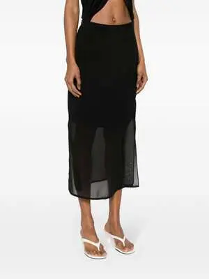 Sportmax Semi-sheer Panel Midi Skirt