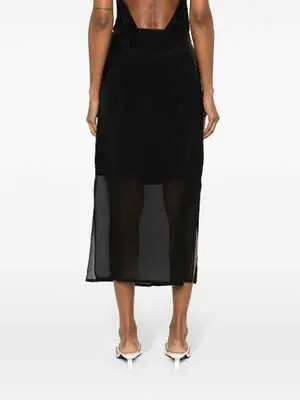 Sportmax Semi-sheer Panel Midi Skirt