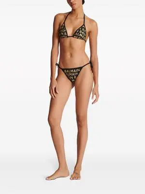 Balmain Logo-print Triangle Bikini Set