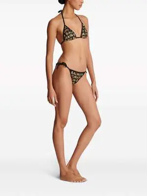 Balmain Logo-print Triangle Bikini Set