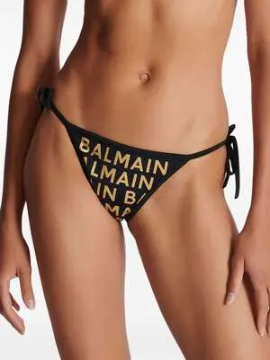 Balmain Logo-print Triangle Bikini Set