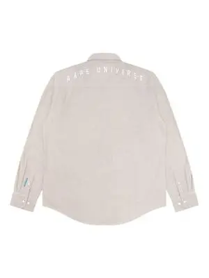 AAPE BY *A BATHING APE Moonface-embroidered Cotton Shirt
