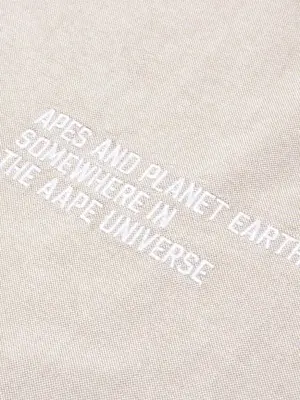 AAPE BY *A BATHING APE Moonface-embroidered Cotton Shirt
