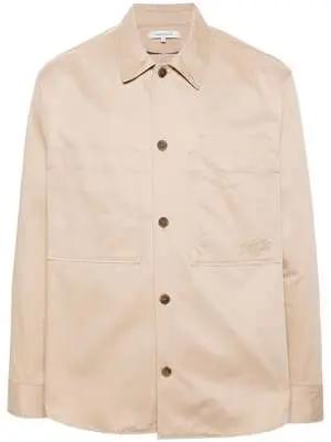 Maison Kitsuné Button-up Cotton Overshirt - Neutrals