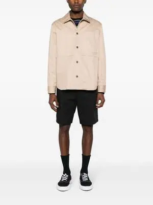 Maison Kitsuné Button-up Cotton Overshirt - Neutrals