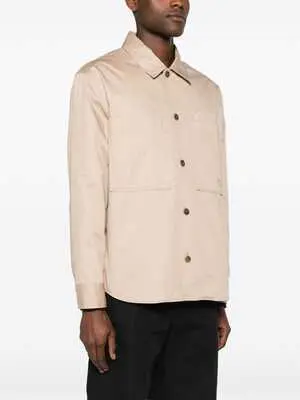 Maison Kitsuné Button-up Cotton Overshirt - Neutrals