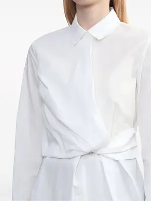 JUUN.J Twist-detail Cotton Shirt