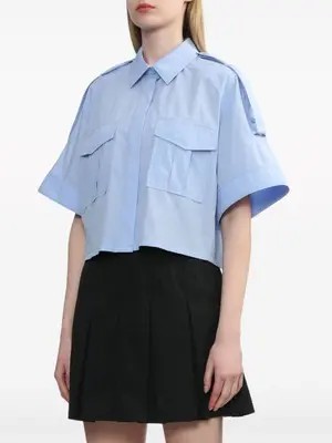 JUUN.J Cropped Epaulette Shirt