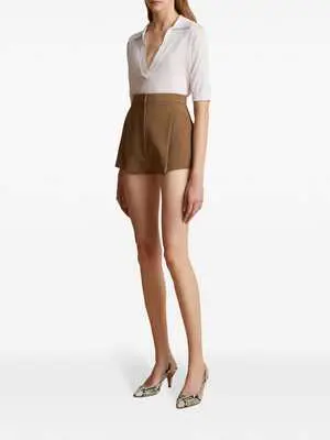 Khaite The Julita V-neck Polo Top - White
