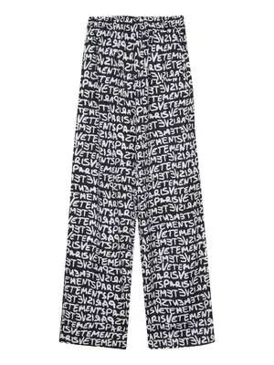 Vetements Cotton Logo-print Straight Trousers
