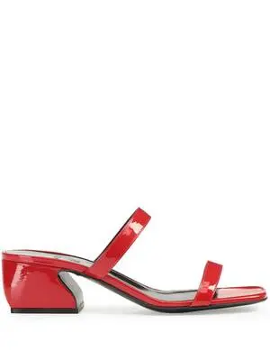 SERGIO ROSSI 45mm Leather Sandals - Red