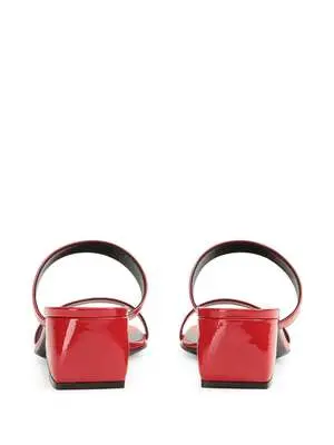 SERGIO ROSSI 45mm Leather Sandals - Red